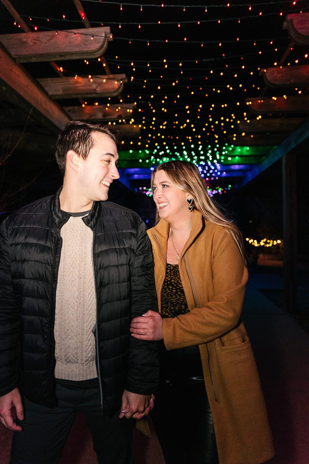 Kansas City Christmas Lights Proposal | Natalie Nichole Photography
