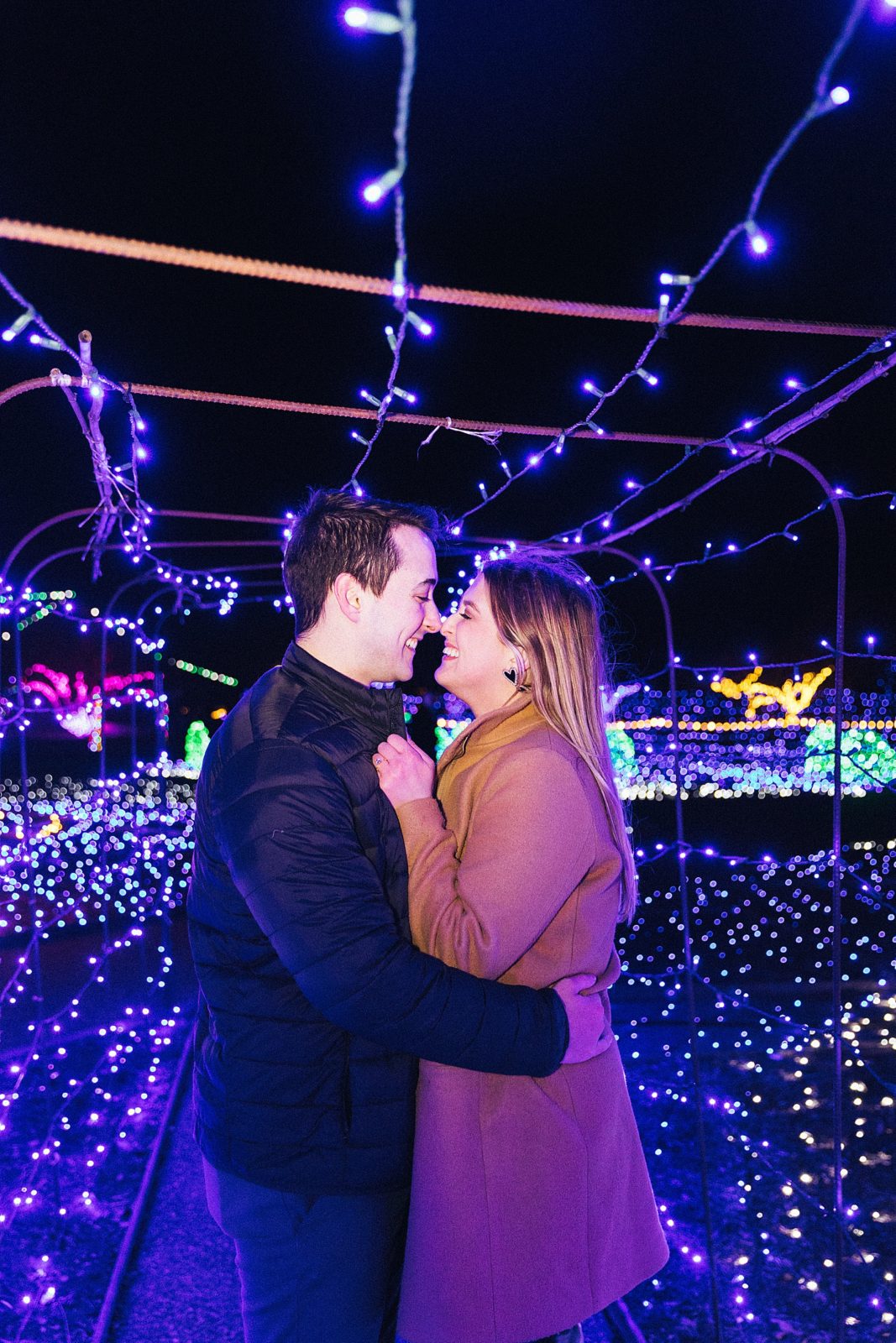 Kansas City Christmas Lights Proposal | Natalie Nichole Photography